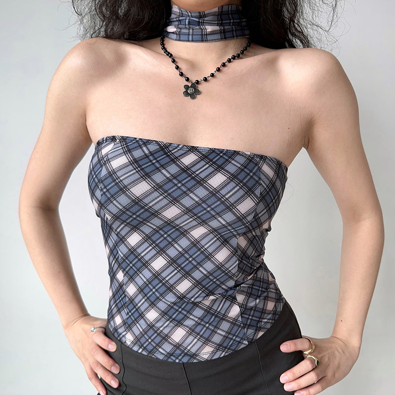 Gossip Goes Around Scarf Neck Top | Aesthetic Clothes – Boogzel Clothing