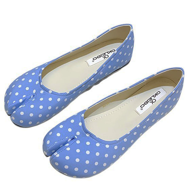 Polka Dot Tabi Ballet Flats | AESTHETIC SHOES – Boogzel Clothing